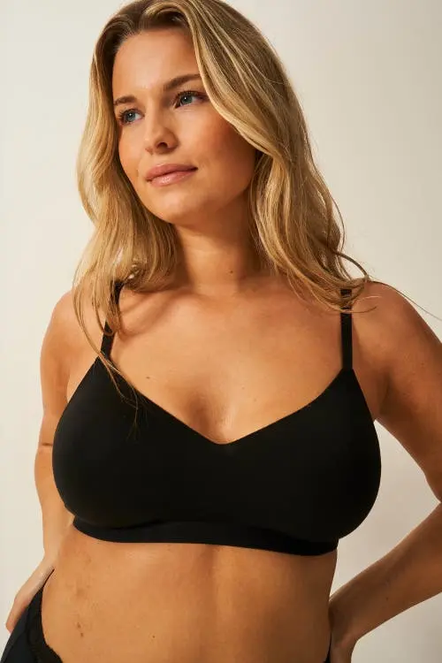 STRIPE & STARE Padded Bra Two Pack - Black