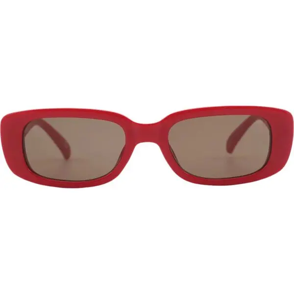SAD EYEWEAR Bouquet Rectangular Sunglasses - Cherry Red