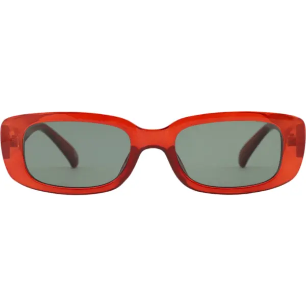 SAD EYEWEAR Bouquet Rectangular Sunglasses - Rust
