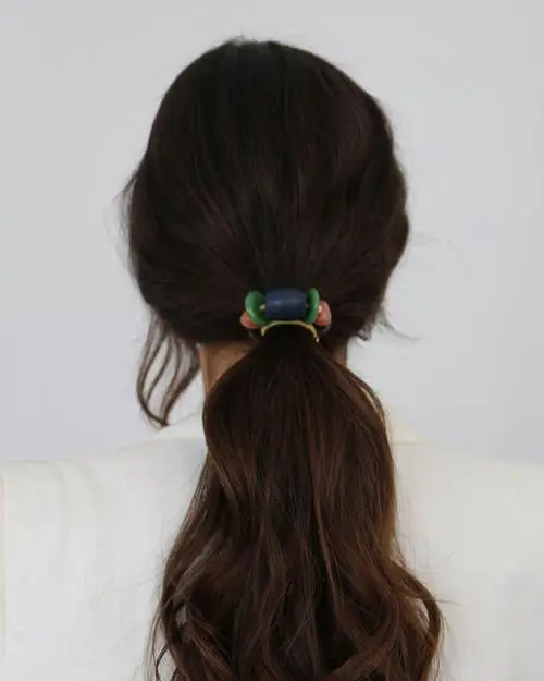BY LILLA Beaded Bracelet Hair Tie