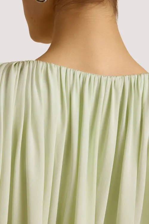 Marina Moscone Gathered Draped Top