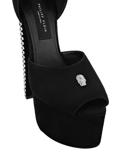 Philipp Plein Studded And Strass High Heel Platform Sandals