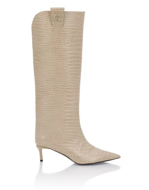 Philipp Plein Cocco Print High Boots 6