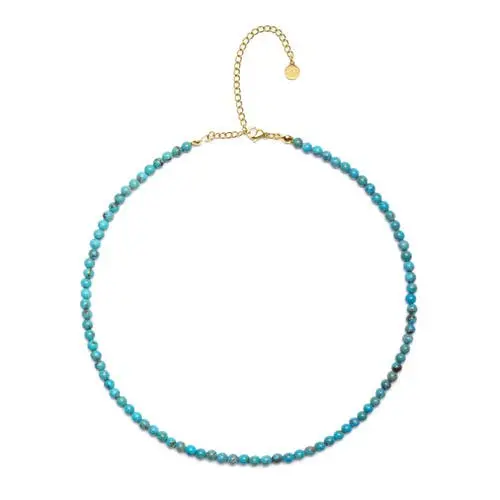SEVEN SAINTS Turquoise Choker Necklace - Gold