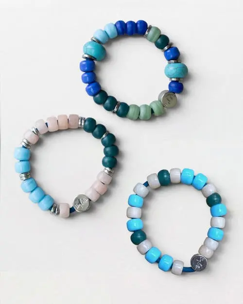 BY LILLA Artemis Capsule Bracelet Hairtie Set - Cerulean