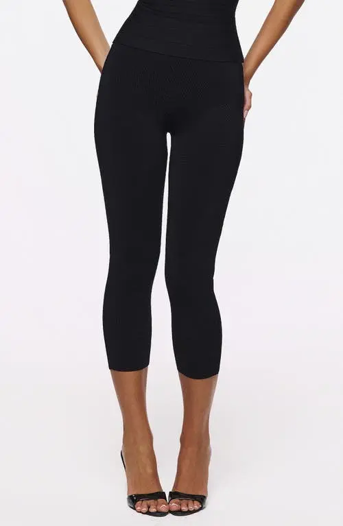 House Of Cb The Capri Bandage Pants - Black