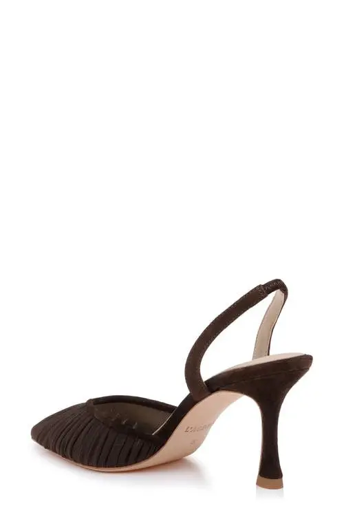 L'Agence Bowery Pointed Toe Slingback Pump - Chocolate