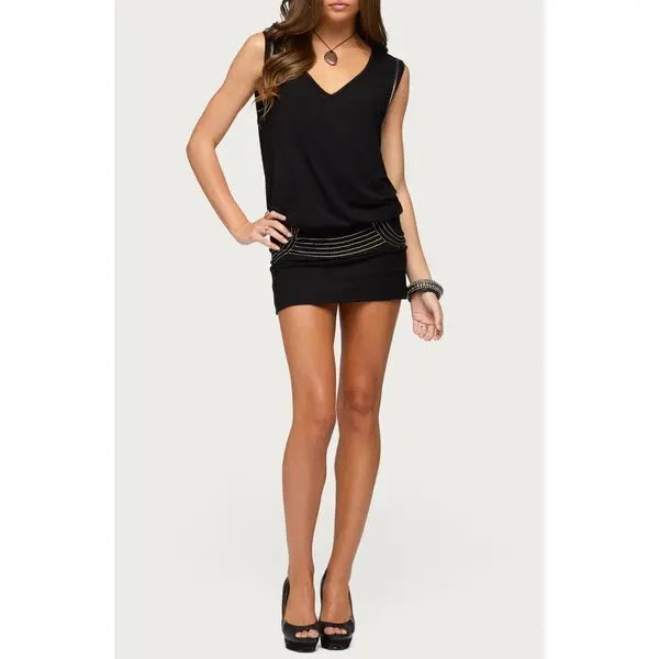 EDIKTED Romea Sleeveless Minidress - Black