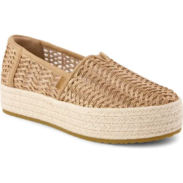 Toms Valencia Platform Espadrille - Rust/copper