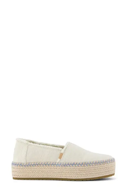 Toms Valencia Platform Espadrille - White Multi