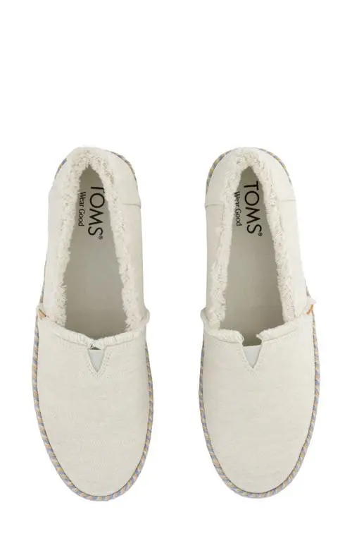 Toms Valencia Platform Espadrille - White Multi