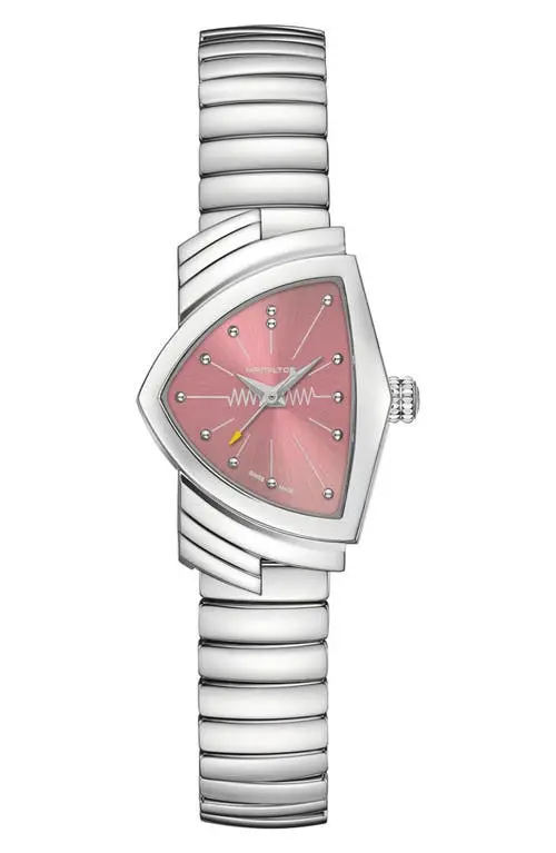 Hamilton Ventura Stainless Steel Bracelet Watch - Pink
