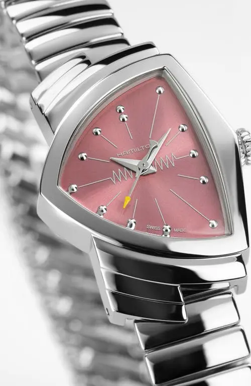 Hamilton Ventura Stainless Steel Bracelet Watch - Pink