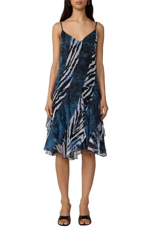 Diane Von Furstenberg Rafferty Mixed Print Silk Chiffon Dress - Paysage
