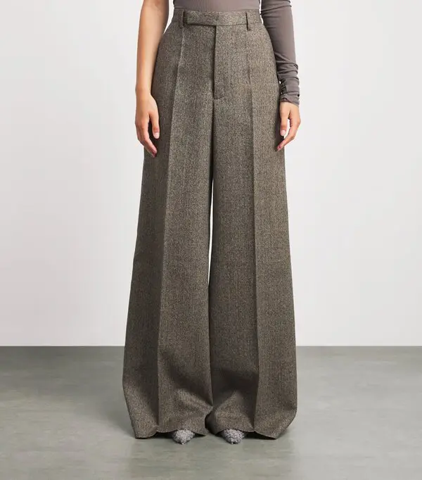 Rick Owens Wool Wide-leg Trousers