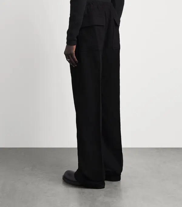 Rick Owens Cotton-wool Dietrich Sweatpants