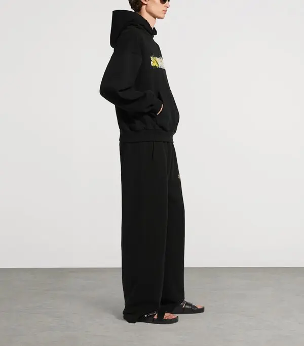 Balenciaga Cotton Messy Spray Logo Sweatpants