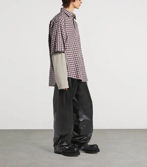 Balenciaga Cotton Layered Wrong Sleeve Shirt - Pink