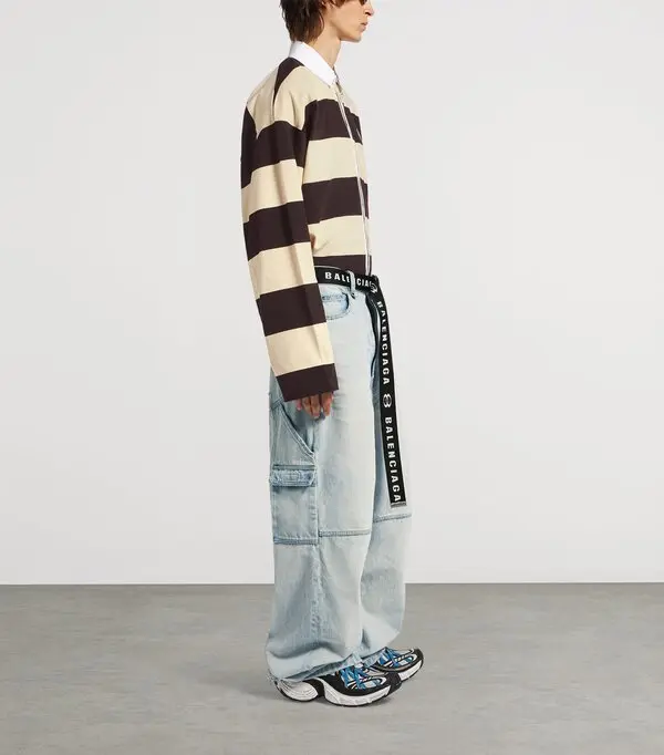 Balenciaga Belted Wide-leg Jeans