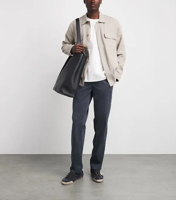 Paige Stretch-cotton Eberton Wide-leg Chinos