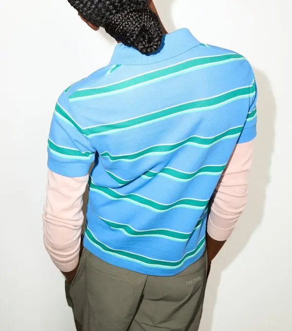 Max & Co. Cotton Striped Polo Shirt - Blue