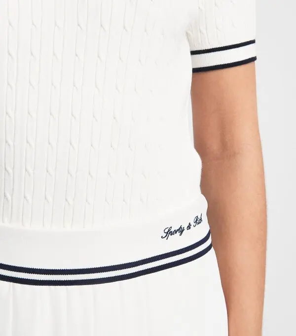 SPORTY & RICH Pleated Abigail Mini Skirt - Ivory