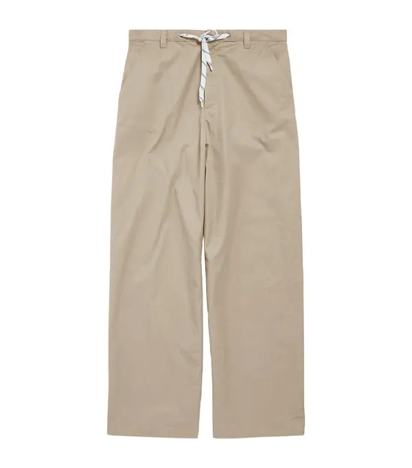 Balenciaga Cotton Drawstring Oversized Chinos
