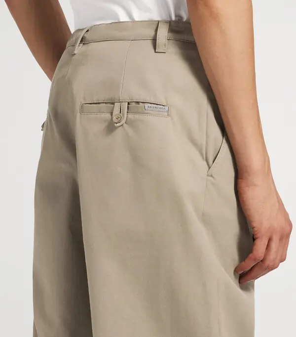 Balenciaga Cotton Drawstring Oversized Chinos