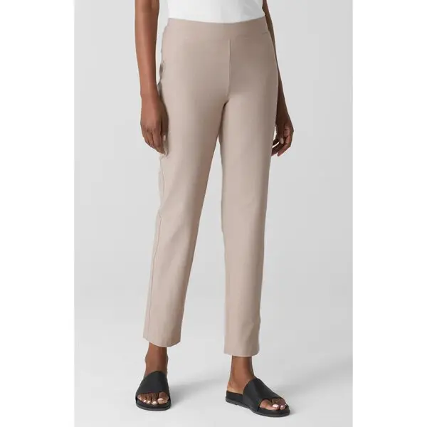 Eileen Fisher Slim Ankle Pants - Wheat