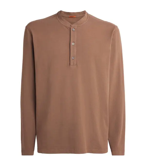 Barena Venezia Cotton Jersey Henley Top