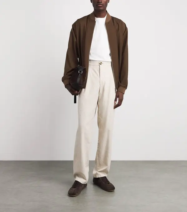 Barena Venezia Virgin Wool Zip-up Bomber Jacket