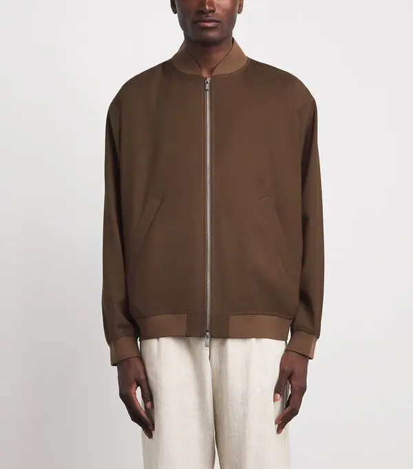 Barena Venezia Virgin Wool Zip-up Bomber Jacket