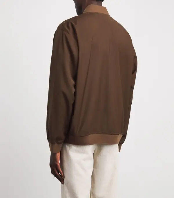 Barena Venezia Virgin Wool Zip-up Bomber Jacket
