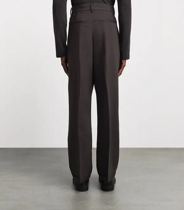 Barena Venezia Virgin Wool Pleated Wide-leg Trousers