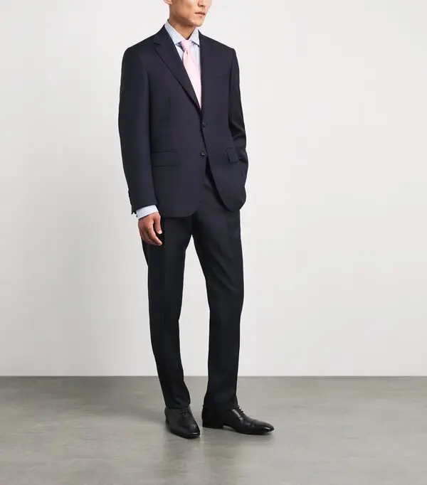 Canali Wool Pinstripe 2-piece Suit - Navy