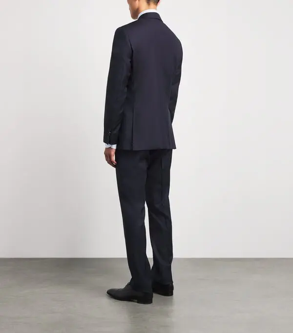 Canali Wool Pinstripe 2-piece Suit - Navy