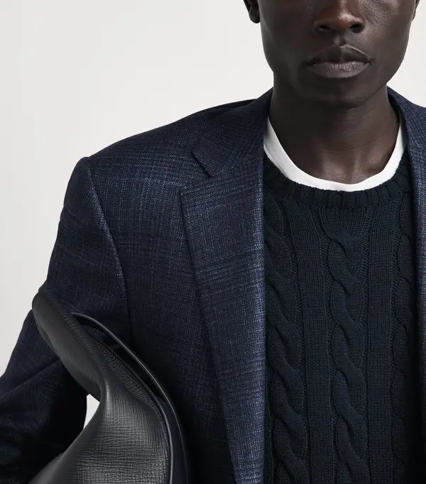 Canali Wool-cashmere-silk Blazer - Navy