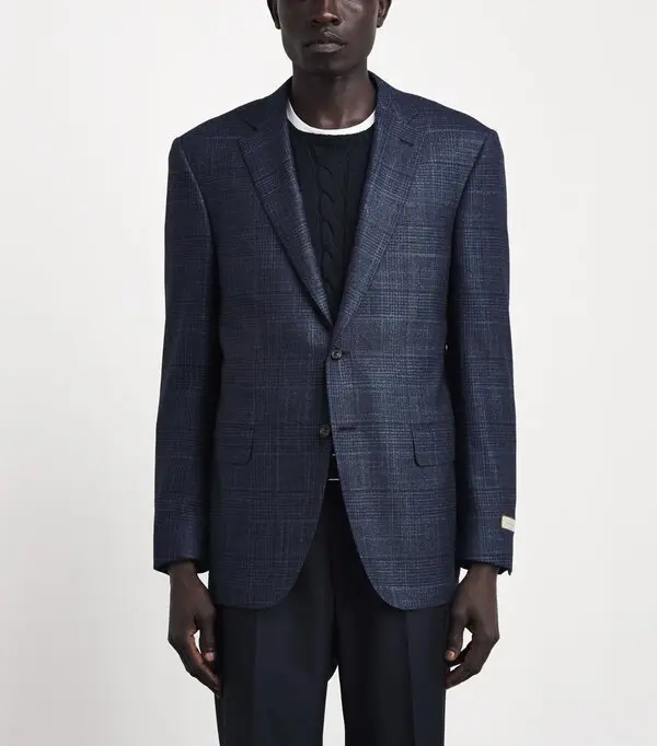 Canali Wool-cashmere-silk Blazer - Navy