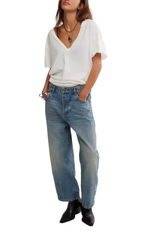 Free People Deep Trance Low Rise Boyfriend Jeans