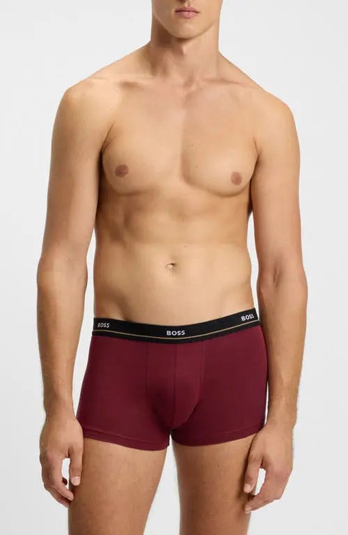 BOSS Assorted 5-pack Essential Stretch Cotton Trunks - Black/red/grey/navy