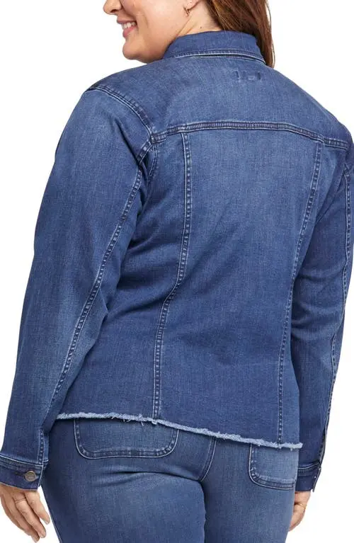 NYDJ Fray Hem Denim Trucker Jacket