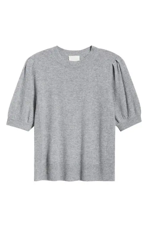 Caslon Puff Sleeve Wool & Cashmere Sweater - Grey Heather