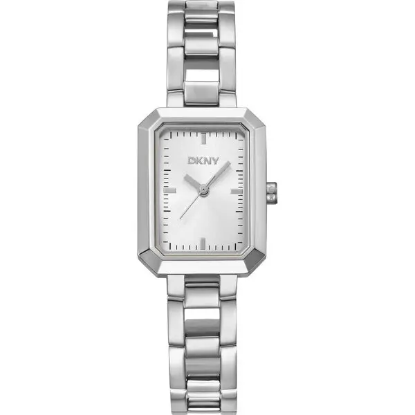 Dkny Goldtone Stainless Steel Midi Tank Bracelet Watch - Silver/silver