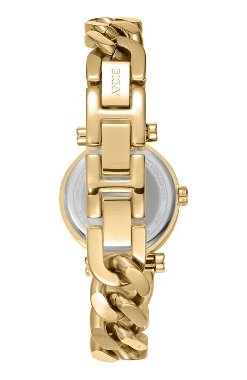 Dkny Curb Chain Link Bracelet Watch - Silver/gold