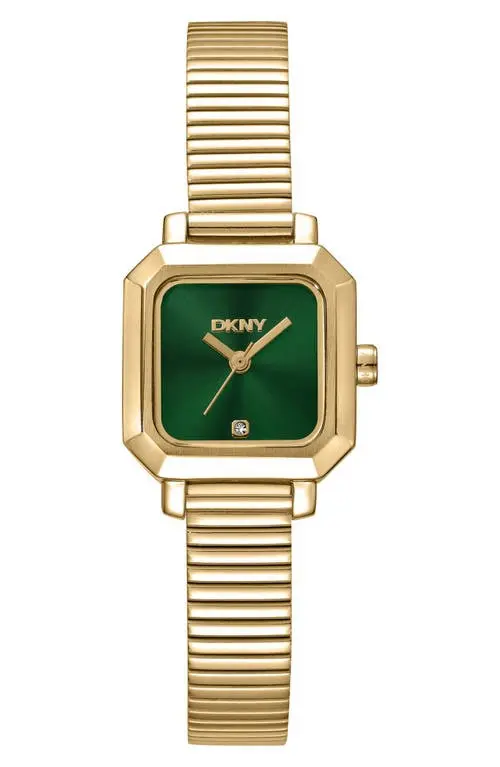 Dkny L 123 Bracelet Watch - Dark Green/gold