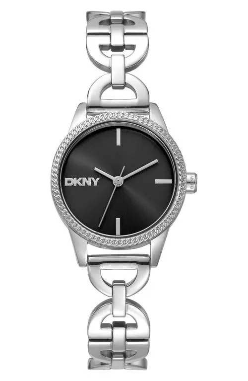 Dkny Open Link Bracelet Watch - Black