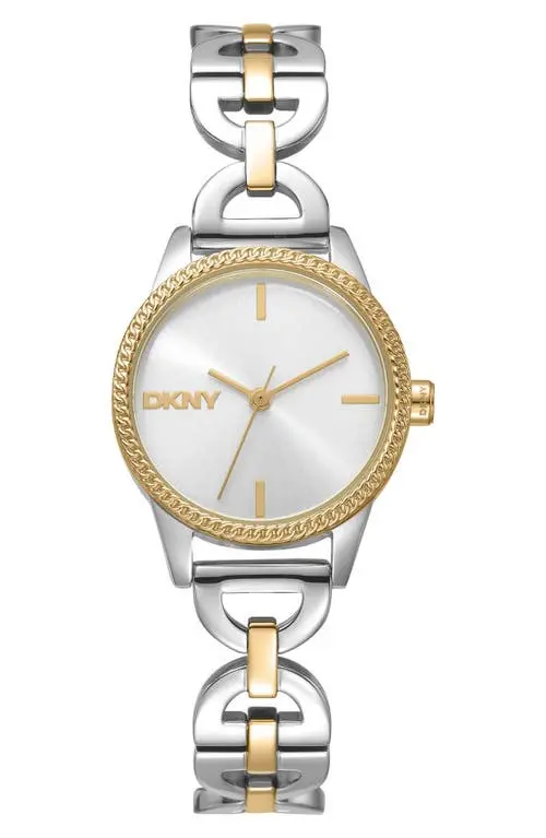 Dkny Open Link Bracelet Watch - Silver