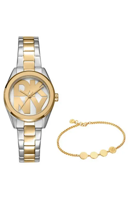 Dkny L 145 Bracelet Watch & Bracelet Set - Silver