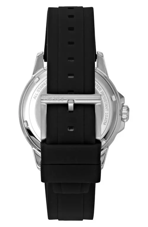Dkny Sport Silicone Strap Watch - Silver/strap