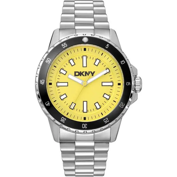 Dkny Stainless Steel Chronograph Watch - Yellow